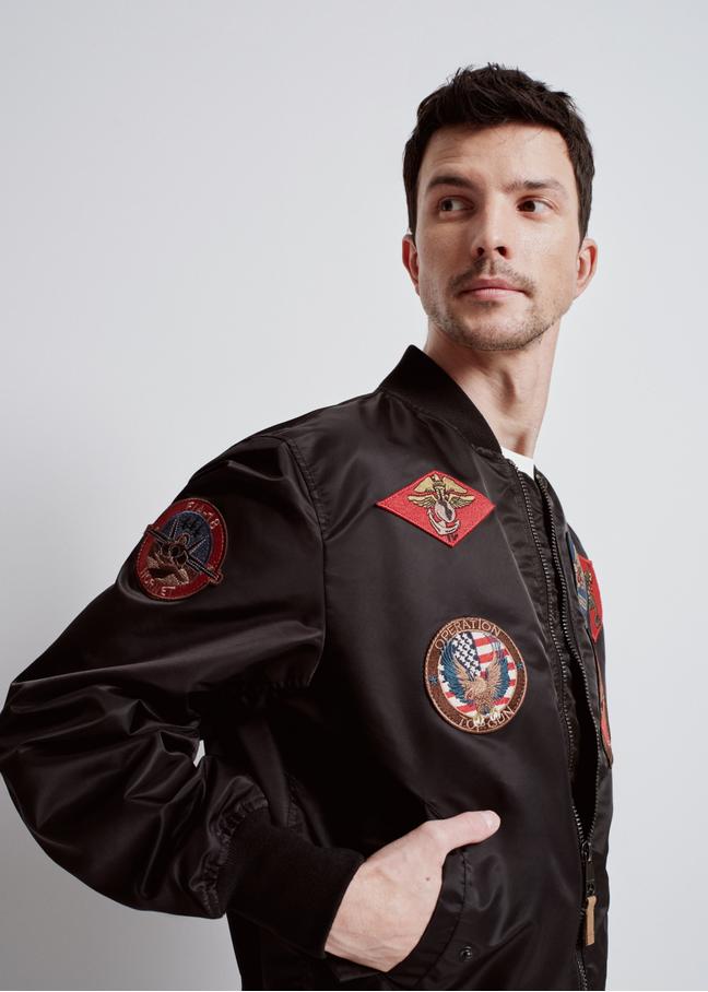 Czarna kurtka męska Top Gun KURMT-0279-99(W24) | OCHNIK