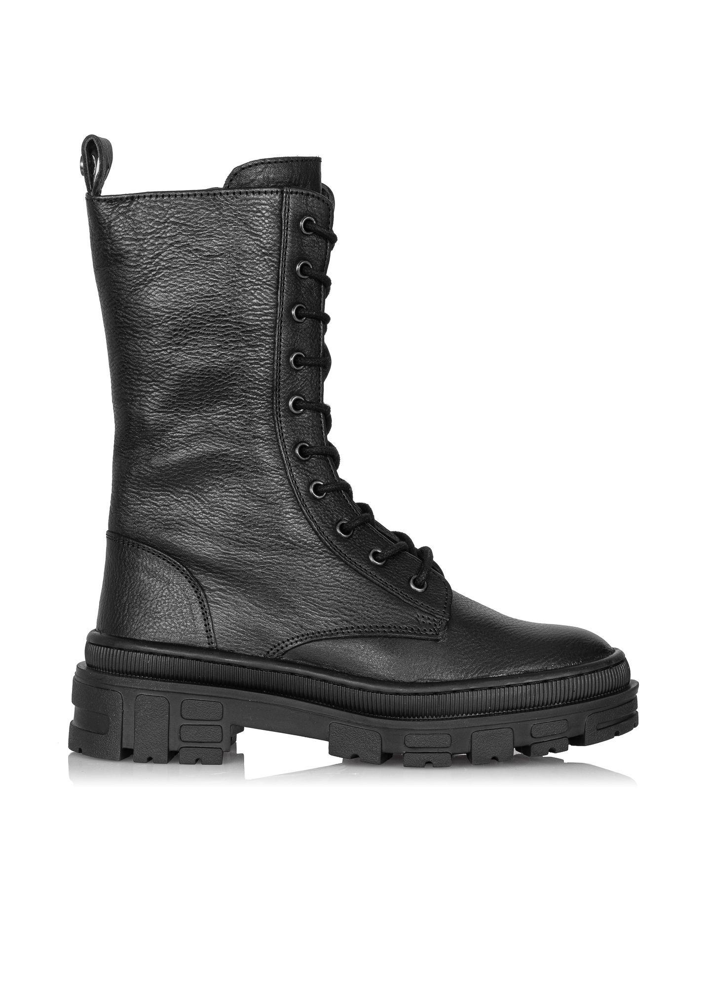 Czarne skórzane buty damskie BUTYD-0945A-99(Z23) | OCHNIK